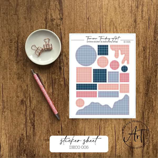Deco Sticker Sheets D005-D008 – Forever Friday Art